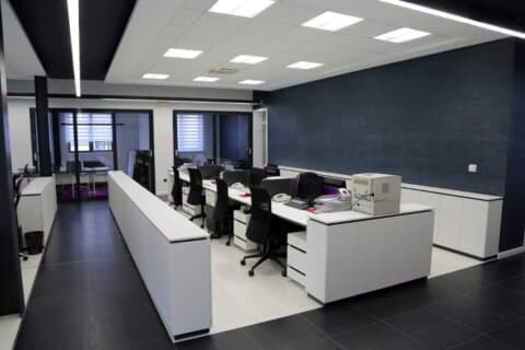 Inside of Office Remodel by AMD Construction Pros